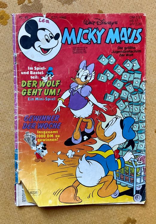 Micky Maus Heft Nr 45 von 1983 (Gebraucht) in Endingen für CHF 0.7 ...