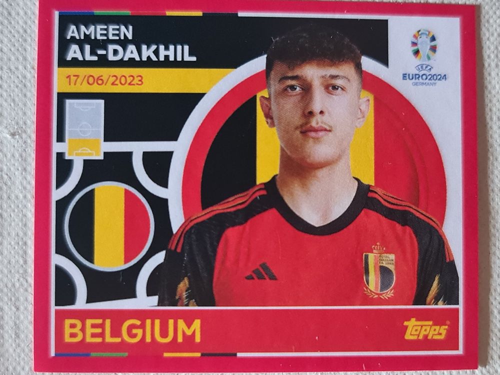 Topps Sticker EURO2024 Ameen Al-Dakhil Belgien Nr. 10 (Neu und originalverpackt) in Dintikon für ...