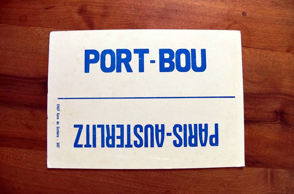 Zuglaufschild Paris-Austerlitz - Port Bou / Cerbere | Kaufen auf Ricardo
