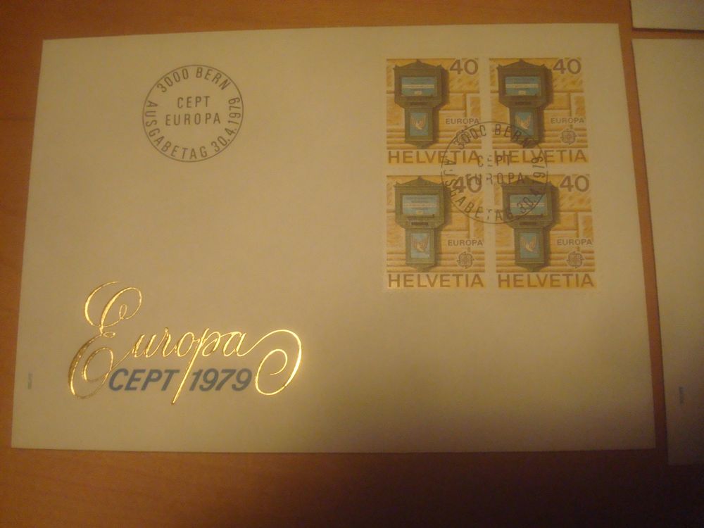 CH 1979 FDC und 4er AB NUR 50 RP (Gebraucht) in Gordola für CHF 0.6 – mit Lieferung auf Ricardo ...