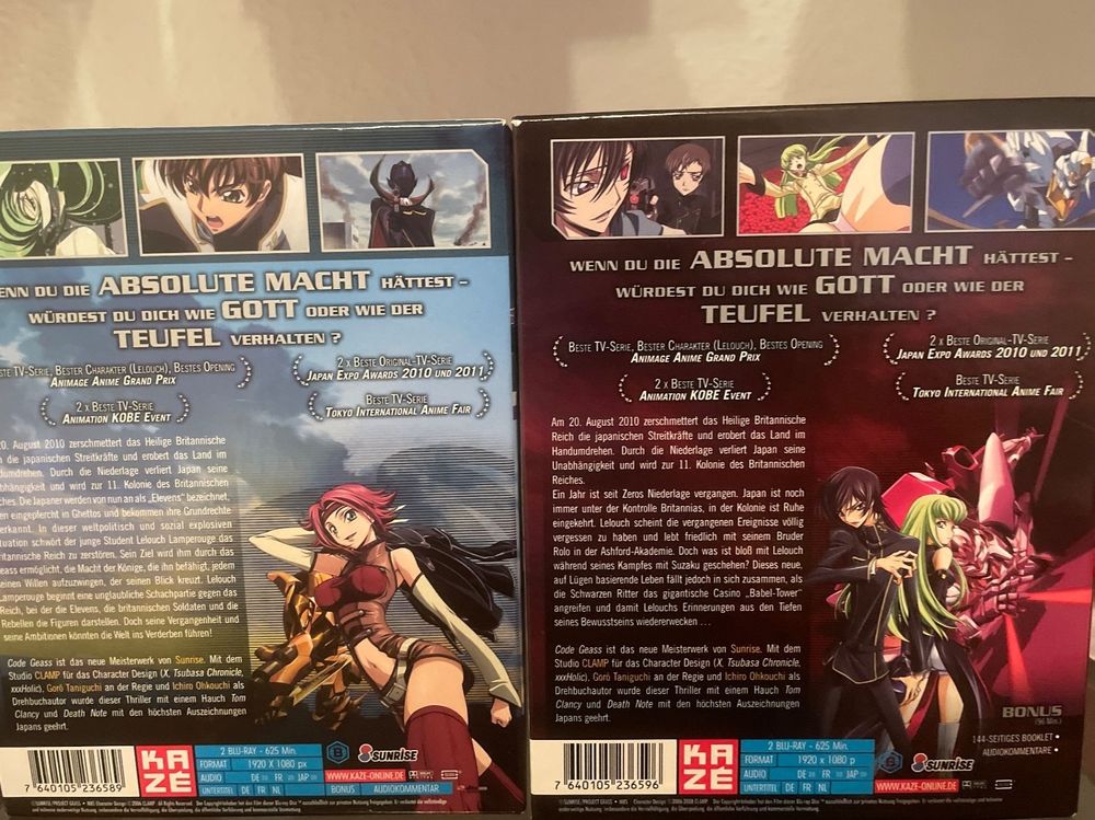 Code Geass R1 + R2 Blu Ray + Artbook (Gebraucht) in Meilen für CHF 50 ...