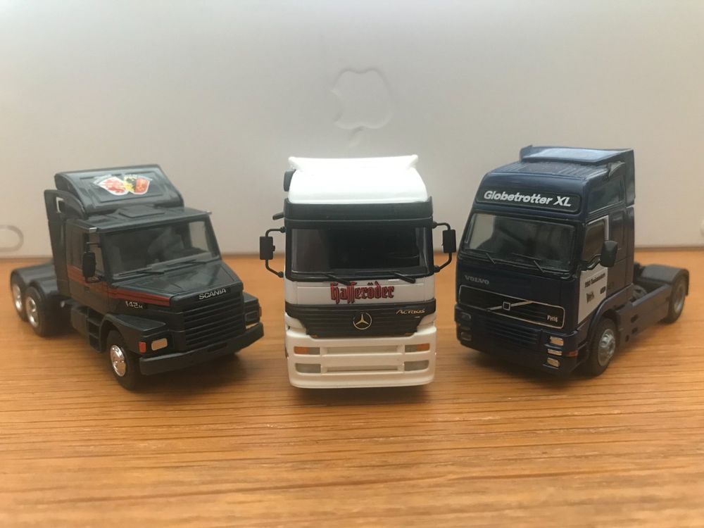 3x Albedo Herpa Zugmaschinen Scania Mercedes Volvo (Gebraucht) in ...