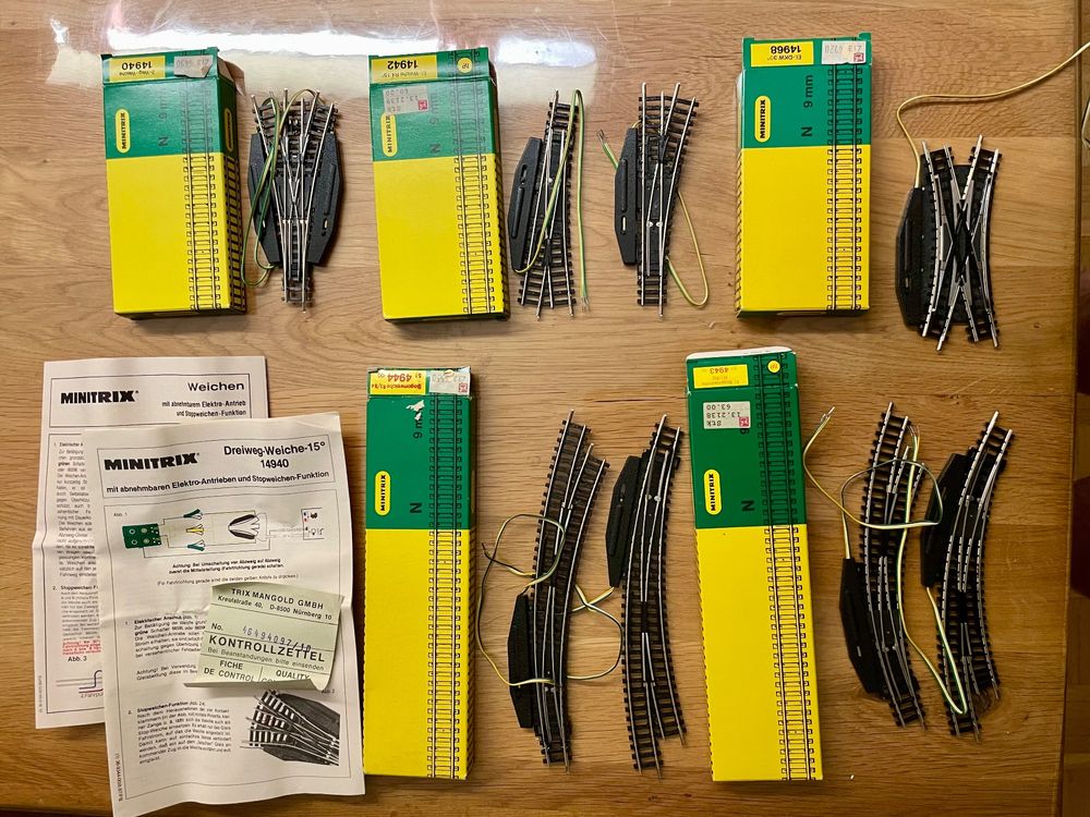Minitrix Weichen und Schienen Set. praktisch neu (Neu (gemäss Beschreibung)) in Zürich für CHF ...