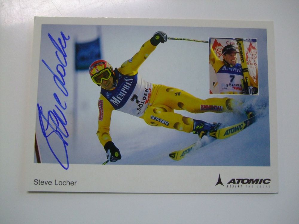 STEVE LOCHER (CH) SKISTAR HANDSIGNIERT AK (Gebraucht) in Schachen b ...