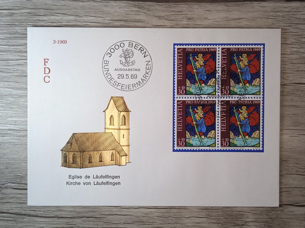 E32 Enveloppe + Timbre Suisse 1969 (Gebraucht) in Cousset für CHF 0.6 – mit Lieferung auf ...