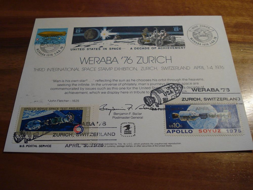 Beleg WERABA 1976, Luzern, Weltraumbriefmarkenausstellung | Kaufen auf ...