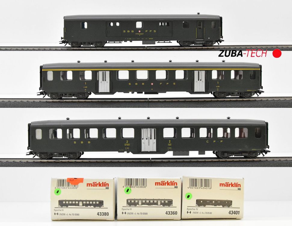 Märklin 3x Personenwagen SBB H0 WS mit OVP (Gebraucht) in St. Gallen für CHF 112 – mit Lieferung ...