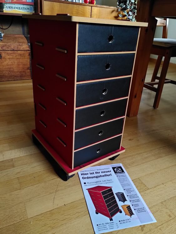 Schreibtisch Rollcontainer aus Holz und Pappe von Werkhaus (D'occasion ...