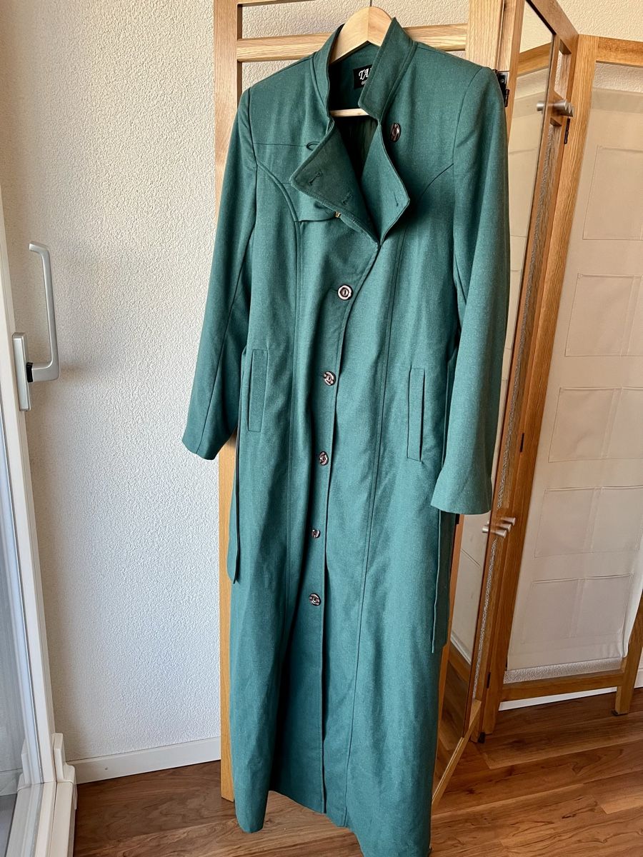 Manteau long vintage vert sapin, taille 38 - Élégant! (D'occasion) à ...