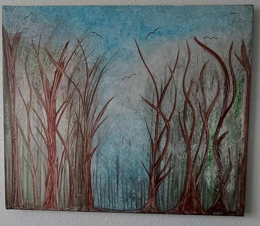 Gemälde 'Wald der Stille"von mir selbstgemalt 55×46 (Neu (gemäss Beschreibung)) in Riehen für ...