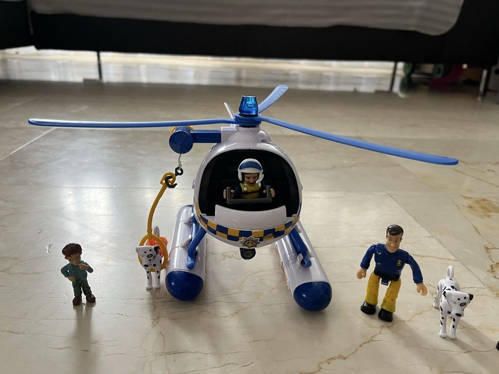 Feuerwehrmann Sam Wasser-Helikopter mit Figuren, top Zustand (Gebraucht ...