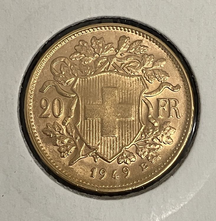 20 FR. GOLD VRENELI 1949 (Gebraucht) in Oberwil BL für CHF 540 – mit ...
