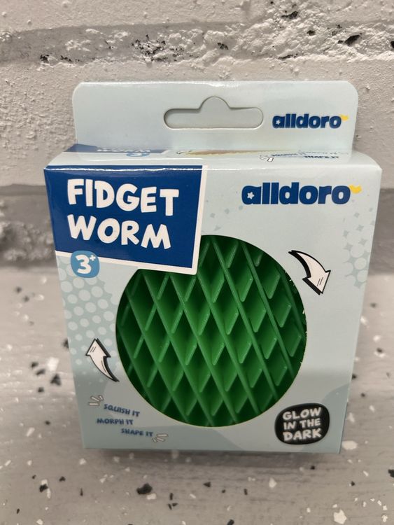 Allodoro Fidget Wurm, neu, ab 3 Jahren, glow in the dark (Neu und ...