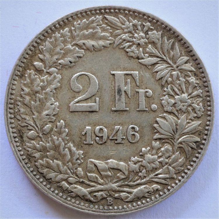 Schweiz / Suisse - 2 Franken - 1946 (Gebraucht) in Rotkreuz für CHF 8 – mit Lieferung auf ...