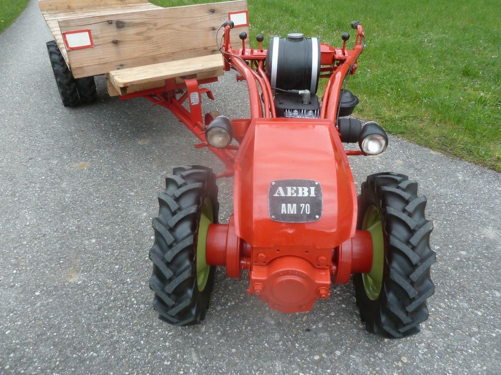 Motormäher Aebi AM 70 mit Triebachsanhänger (Gebraucht) in Eggiwil für CHF 1580 – nur Abholung ...