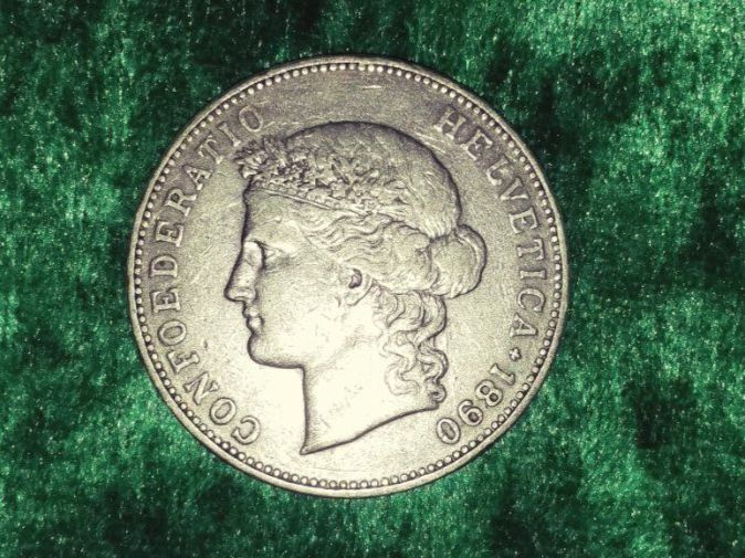 Schweiz/ Suisse 5 Franken/ Francs 1890 (Gebraucht) in Gordola für CHF ...