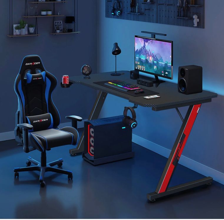 + 120 cm Gaming Tisch Gaming Schreibtisch Game Computertisch (Neu und ...