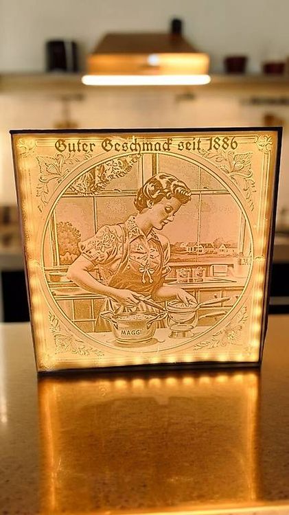 MAGGI Lampe Lithopane Reklame Logo LED Leuchte Leuchtreklame | Kaufen ...