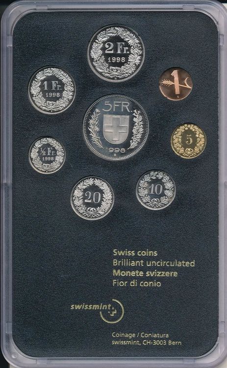 Münzsatz 1998 Stempelglanz (Neu und originalverpackt) in Obfelden für CHF 20 – mit Lieferung auf ...