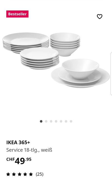 Geschirrset 18 teilig von Ikea, neu und original verpackt. (Neu und originalverpackt) in ...