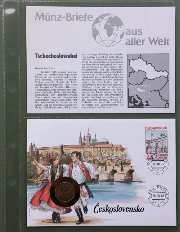 Münzbrief Tschechoslowakei 🇨🇿 1985 (Gebraucht) in Niederuzwil für CHF 2 – mit Lieferung auf ...