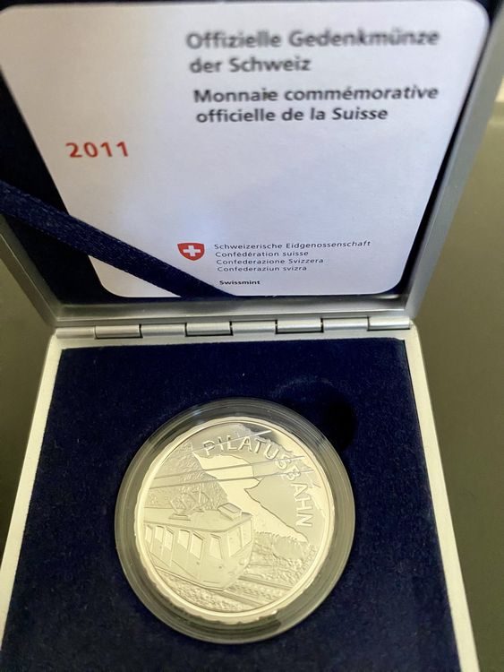 Pilatusbahn Gedenkmünze Silber 2011 Swissmint 20 Fr. (Neu (gemäss Beschreibung)) in Basel für ...