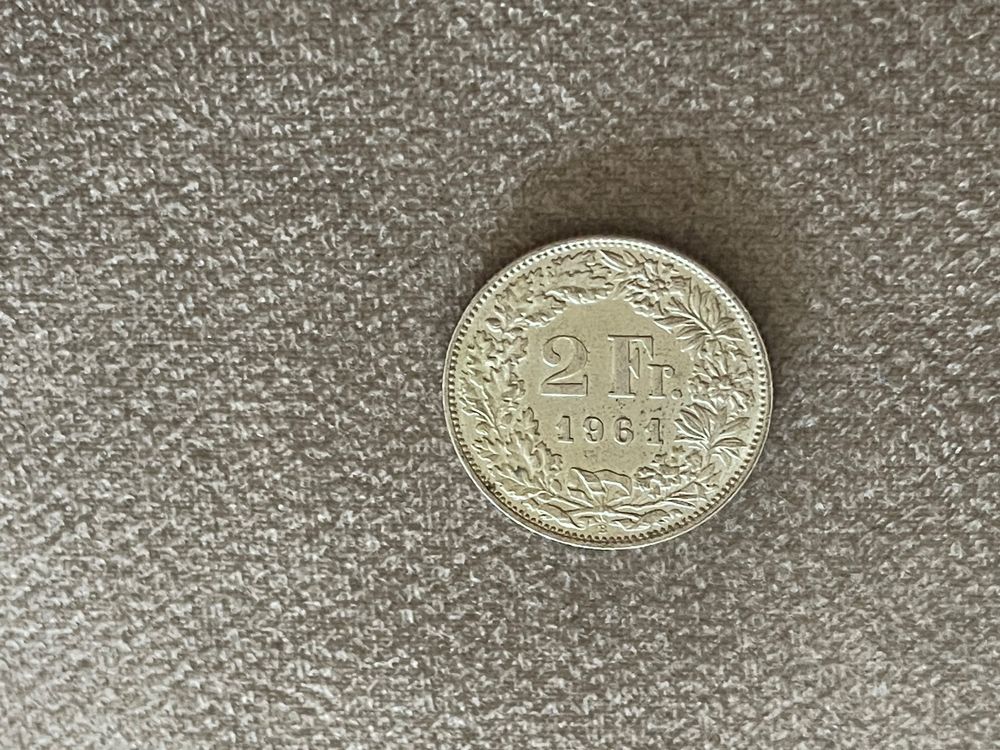 2 Franken 1961 Silber (Gebraucht) in Elsau für CHF 5 – mit Lieferung auf Ricardo kaufen