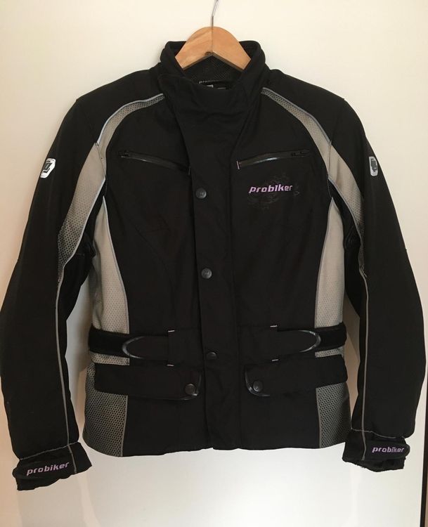 ProBiker Damen Motorradjacke Gr. 38 schwarz/grau Top Zustand (Gebraucht ...