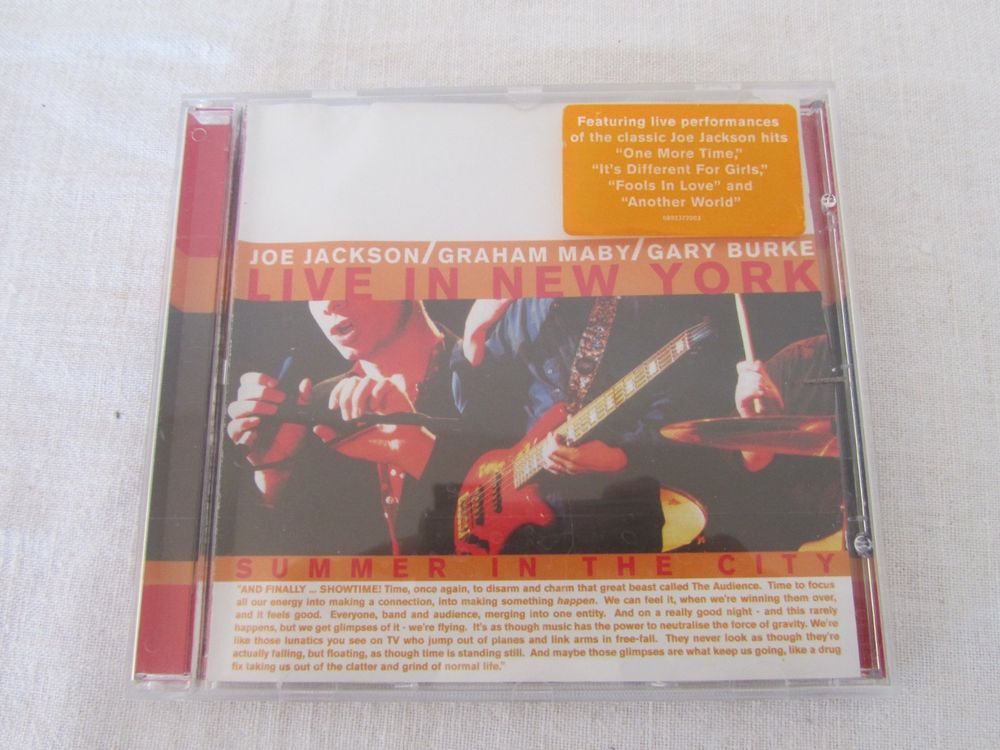 JOE JACKSON, GRAHAM MABY, GARY BURKE: Live In New York (Gebraucht) in ...