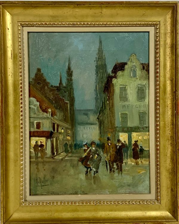 Antikes Gemälde Strassenszene unleserlich Signiert (Gebraucht) in Root für CHF 120 – nur ...