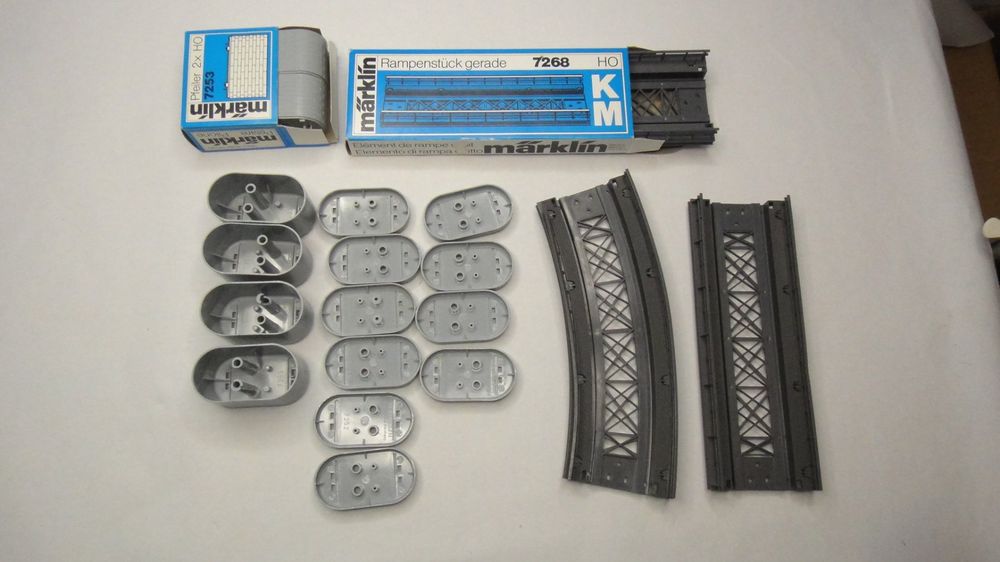 Kleines Lot Brücken und Pfeiler Märklin H0, f. K und M-Gleis (Gebraucht ...