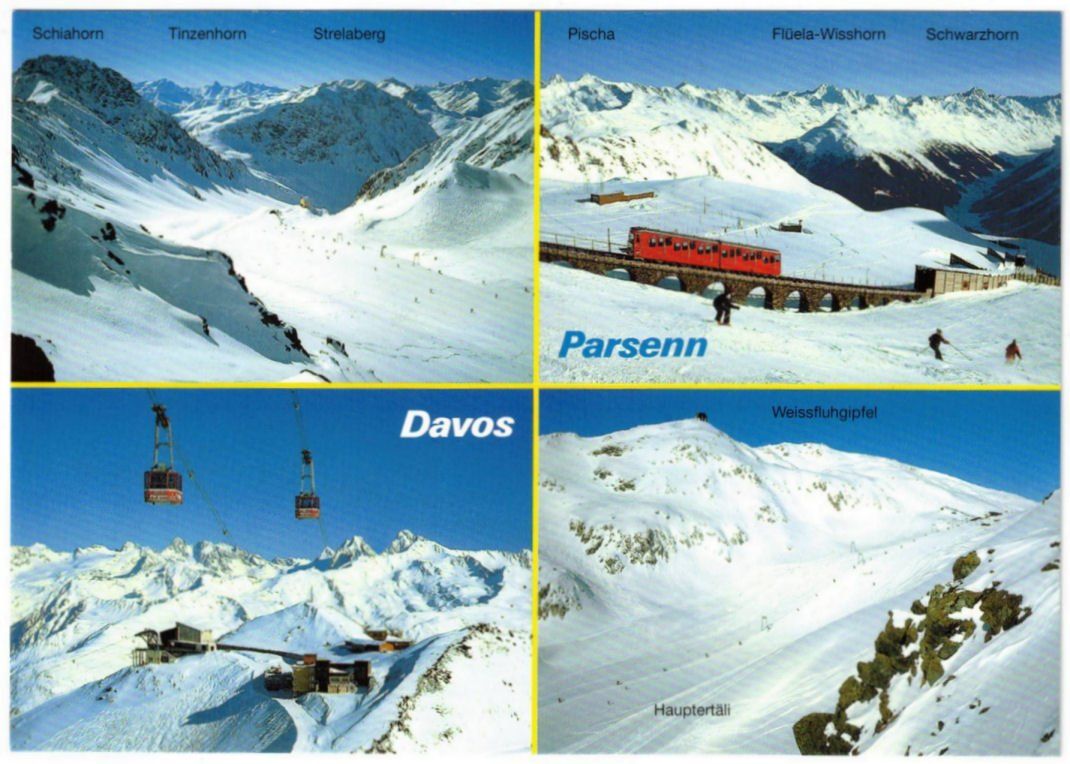 Davos - 4 Bild AK Parsenn (Gebraucht) in Binningen für CHF 1.5 – mit ...