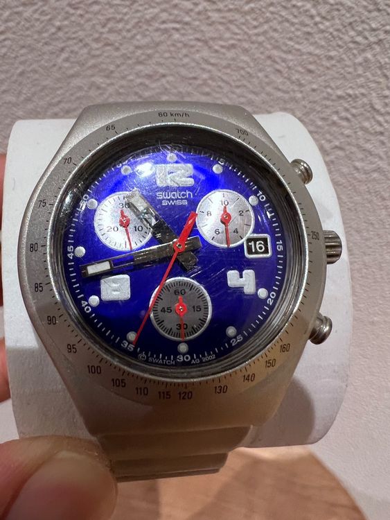 Swatch Swiss irony Aluminum Vintage Unisex AG2002 Chrono uhr (Gebraucht ...