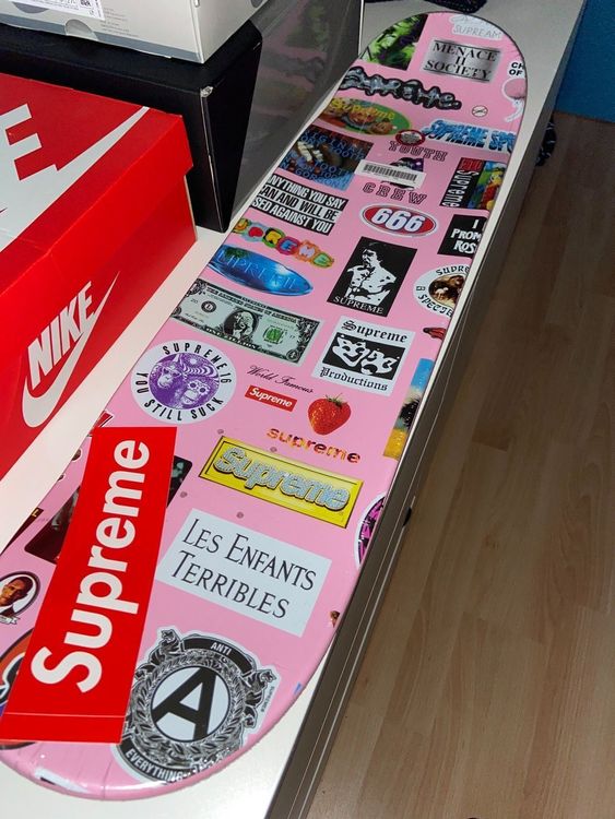 Supreme "stickers" skate deck pink | Kaufen auf Ricardo