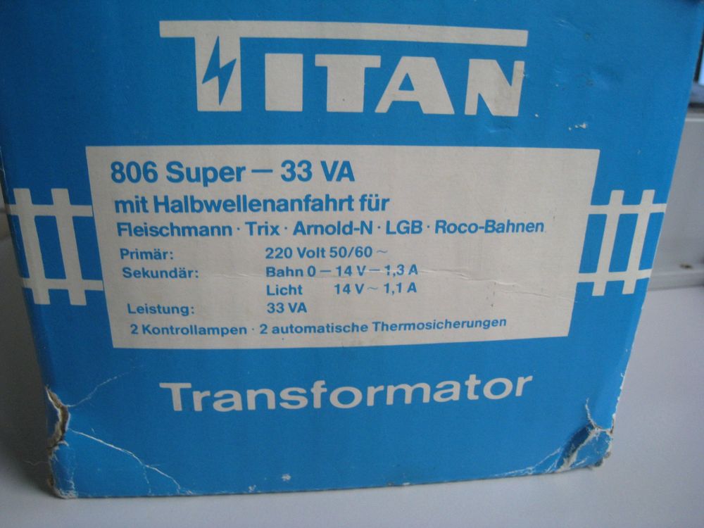 Titan Trafo 806 + Halbwellenanfahrt 1,45 Ampere, Gleichstrom (Gebraucht ...