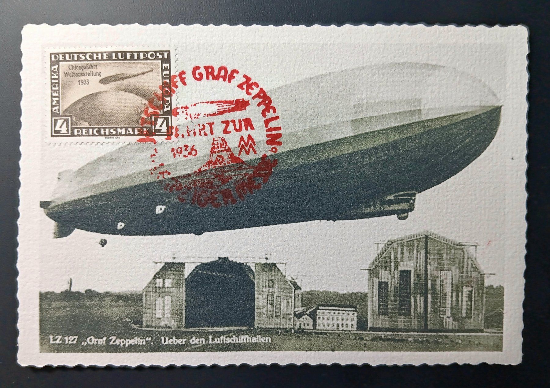 GRAF ZEPPELIN Ansichtskarte von 1936 (Repro) (Gebraucht) in Holderbank ...