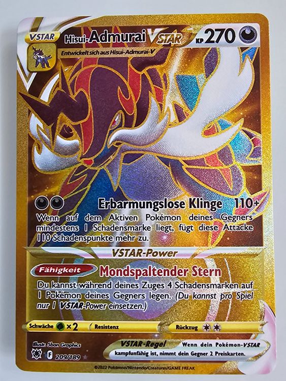 Pokemon Gold Karten Ur-Dialga & Hisui-Admurai Vstar (Gebraucht) in ...
