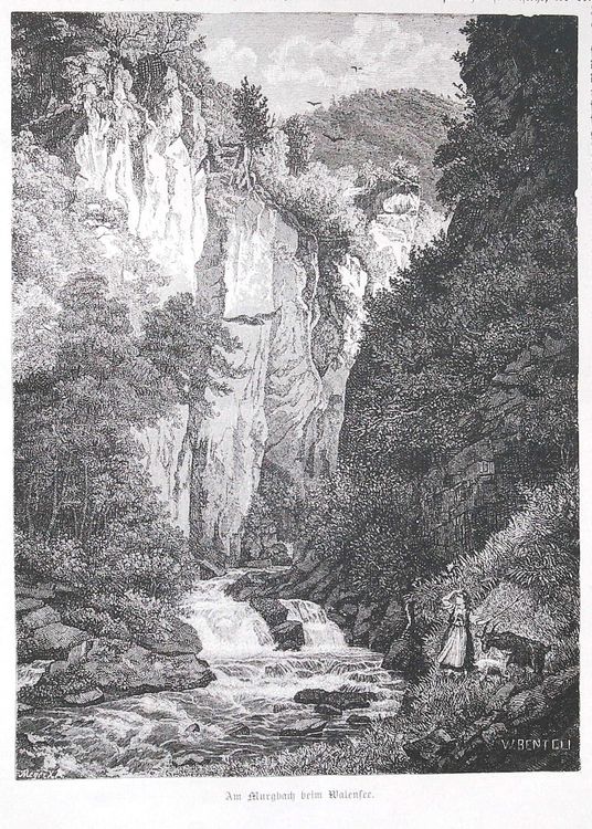 Murgbach am Walensee Holzstich von Benteli (Gebraucht) in Rafz für CHF ...