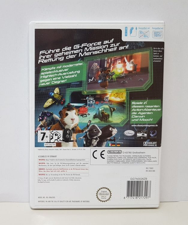 Disney G-Force Agenten mit Biss geheimen Mission Wii (Gebraucht) in ...