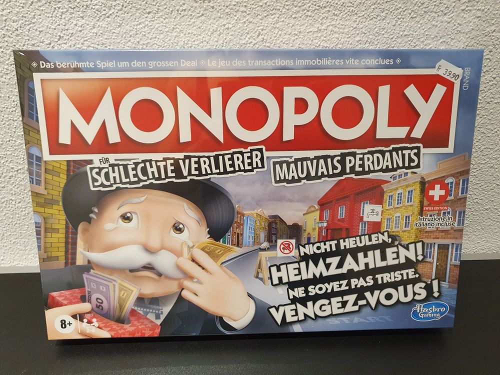 Neu - Hasbro - Monopoly für schlechte Verlierer (Neu und originalverpackt) in Dagmersellen für ...