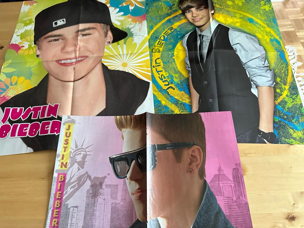 JUSTIN BIEBER tolle rare Poster Sammlung Kult Top Teenie (Gebraucht) in ...