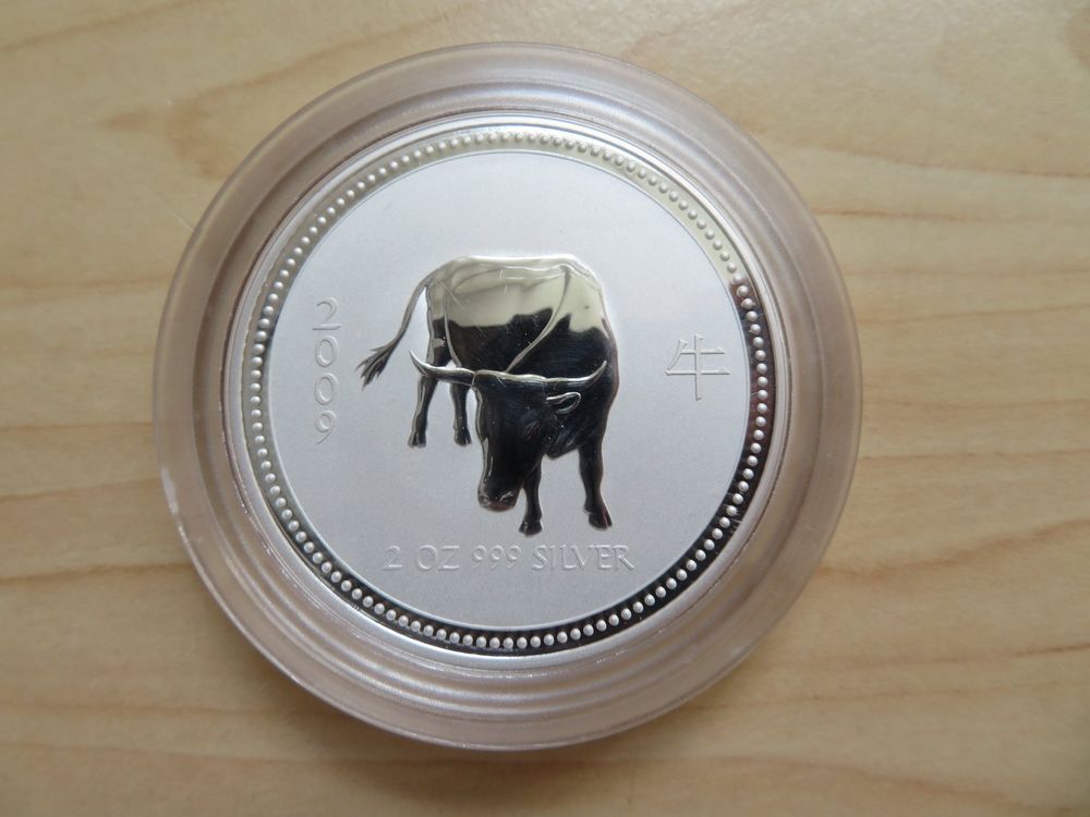Lunar I Münze Ochse 2009 / 2 Unzen Silber Australien | Kaufen auf Ricardo