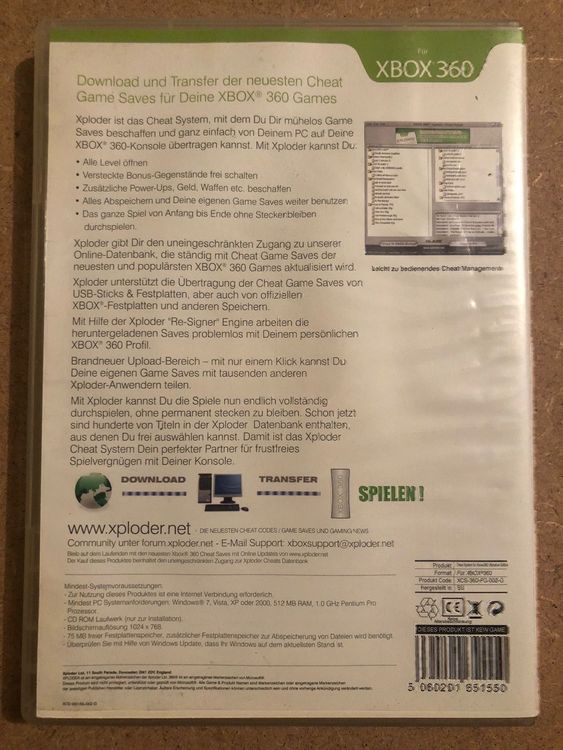 Xploder Cheat System für Xbox 360 | Kaufen auf Ricardo