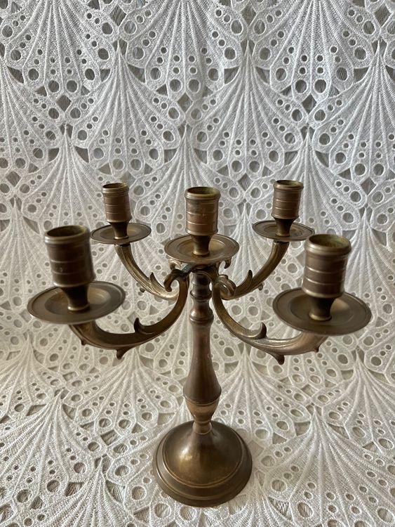 Alter Messing Kerzenständer 5 Flammig 1000 Gram (Gebraucht) in Frenkendorf für CHF 30 – mit ...