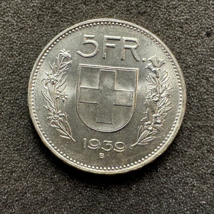 5 Franken Silber 1939 Erhaltung (Gebraucht) in Reitnau für CHF 15 – mit Lieferung auf Ricardo kaufen