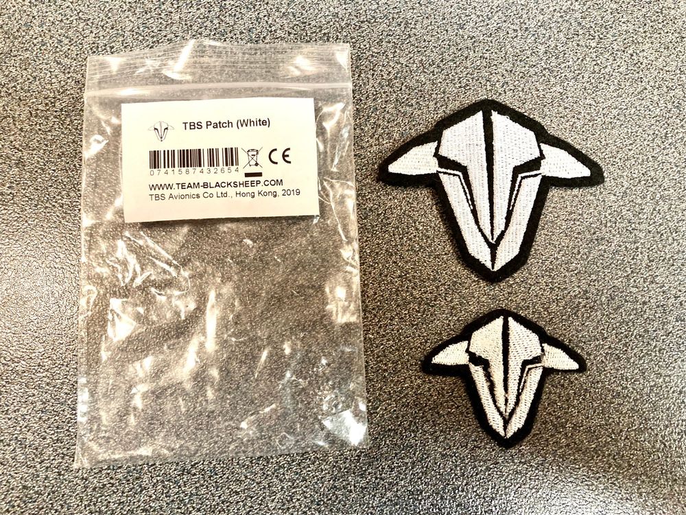 Team BlackSheep TBS Iron On Adhesive Embroidery Patch White (Neu und ...