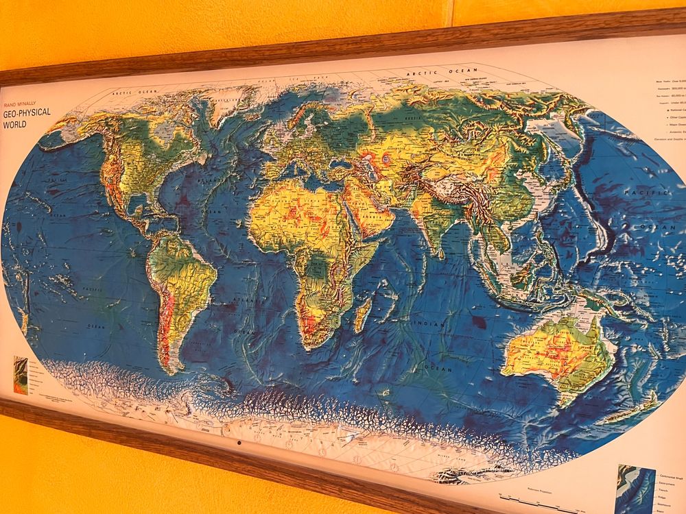 3D Weltkarte / Wandbild | Kaufen auf Ricardo