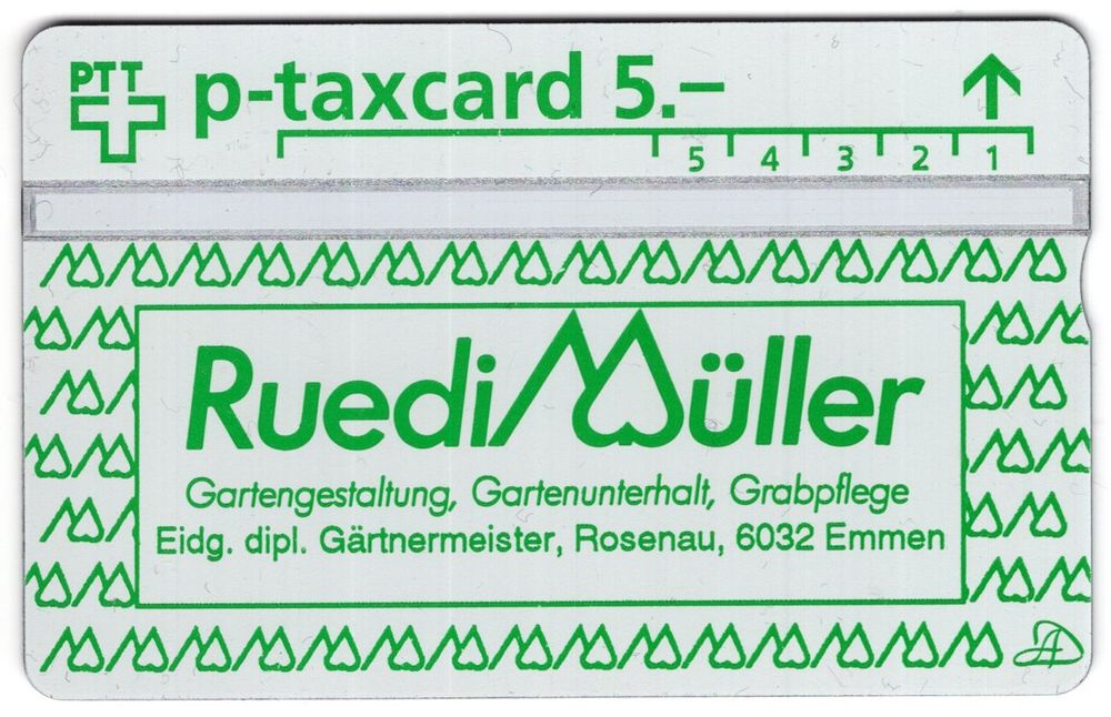Ruedi Müller, Gärtnermeister, Emmen - seltene Firmen Taxcard | Kaufen ...