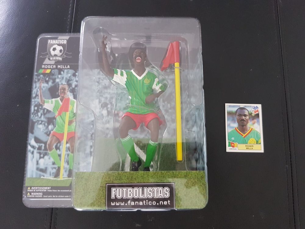 Panini Sticker + Figur ROGER MILLA - Fussballstars Legenden (Neu und ...