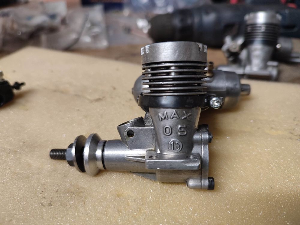 OS Max 15 2.5 ccm Modellmotor Nitro Glühzünder Vintage (Gebraucht) in Elfingen für CHF 25 – mit ...